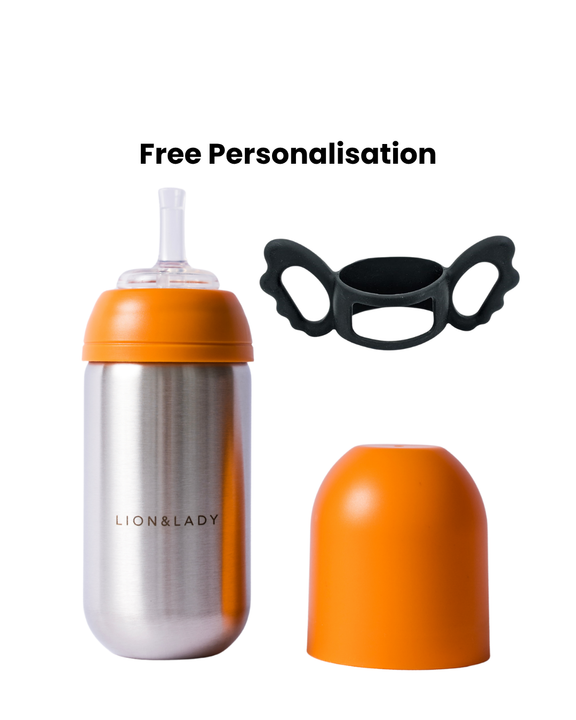 Toddler Pack - 350ml 18/8 Stainless Steel Straw Cup – Lion & Lady
